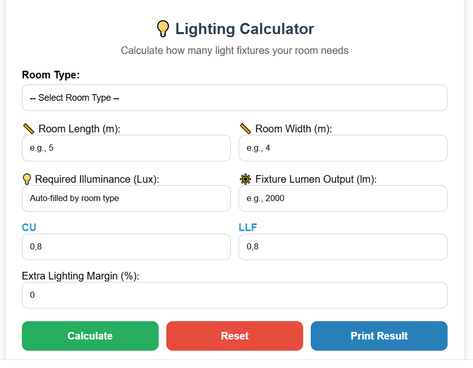 Lighting Calculator – Calculate Fixtures